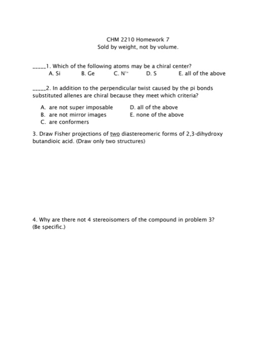 Solved CHM 2210 Homework 5 One potato, two potato... -----1. | Chegg.com