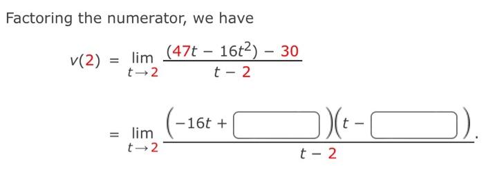 Solved Factoring the numerator, we have | Chegg.com