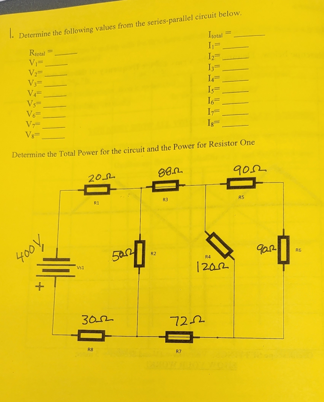 Solved Determine the following values from the | Chegg.com