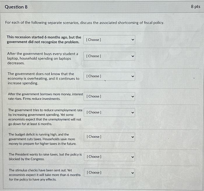For each of the following separate scenarios, discuss | Chegg.com