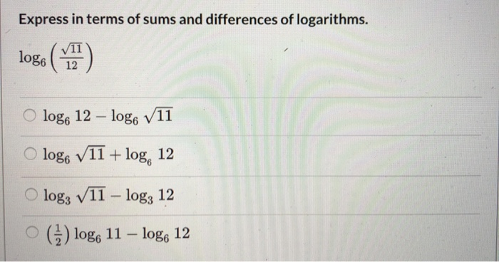 Solved Express in terms of sums and differences of | Chegg.com