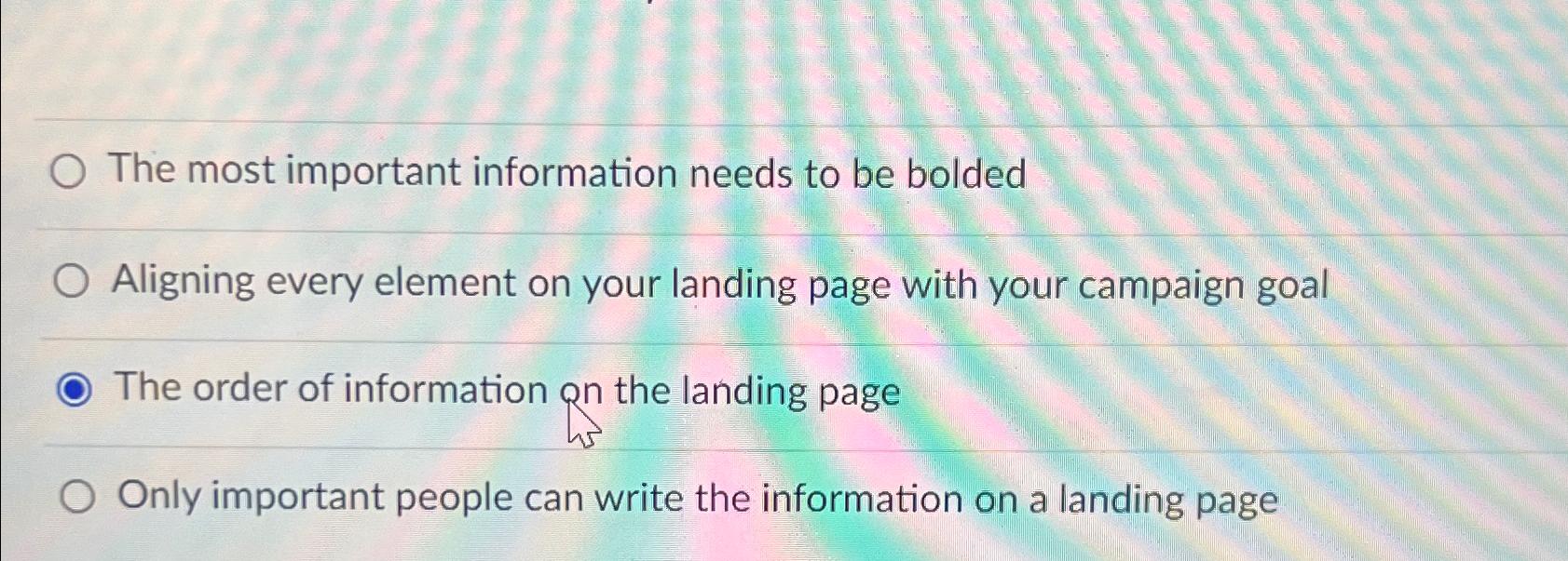 Solved The most important information needs to be | Chegg.com