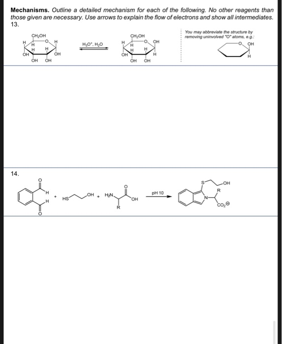 Solved Mechanisms. Outline a detailed mechanism for each of | Chegg.com