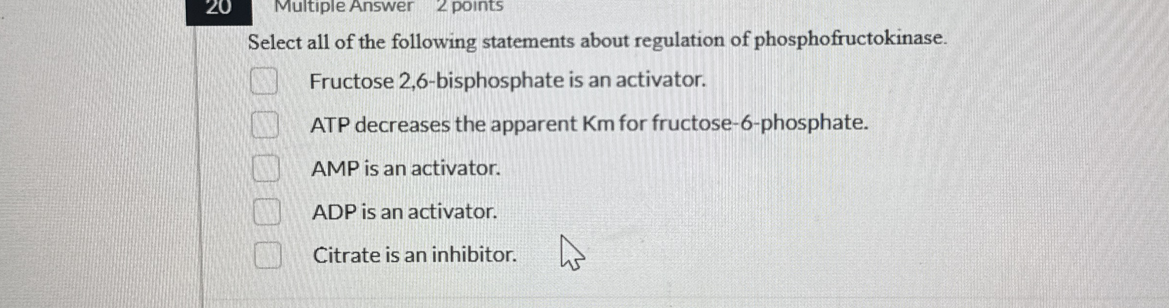 Solved 20Multiple Answer2 ﻿pointsSelect all of the following | Chegg.com