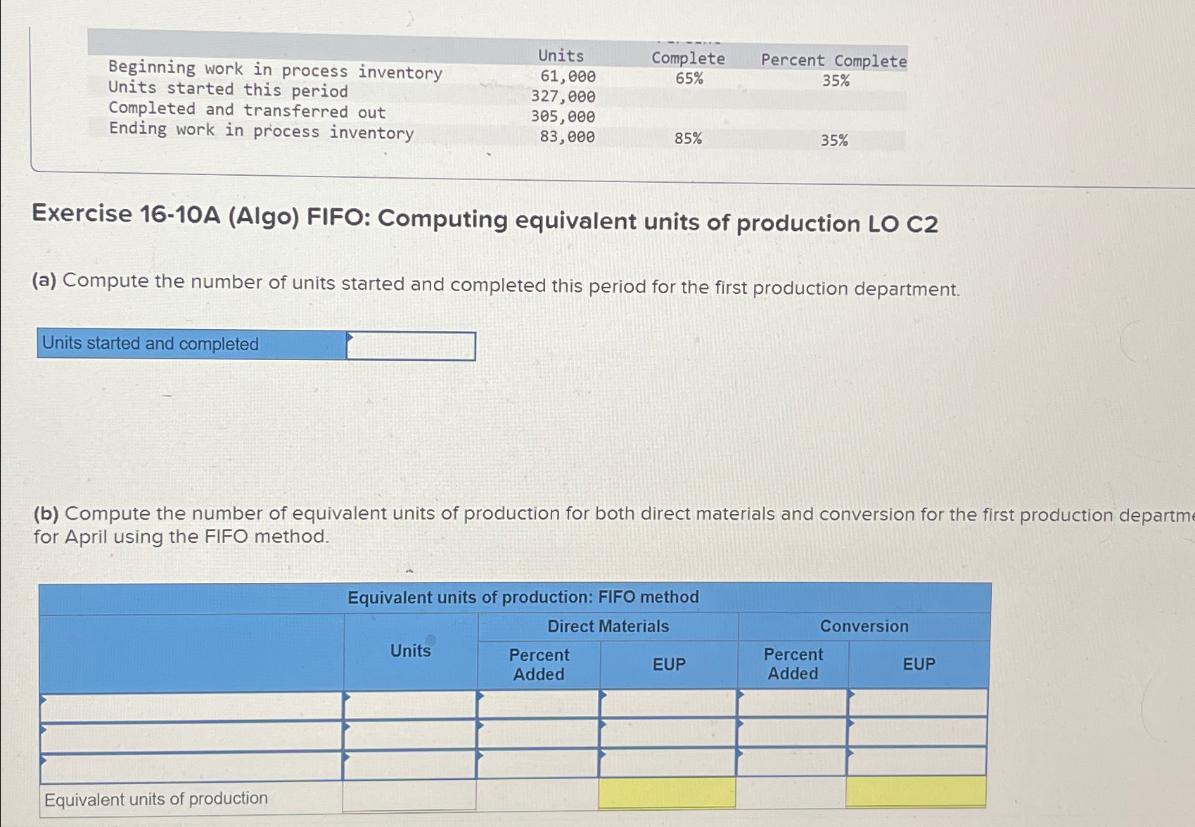 Solved \table[[Beginning work in process | Chegg.com