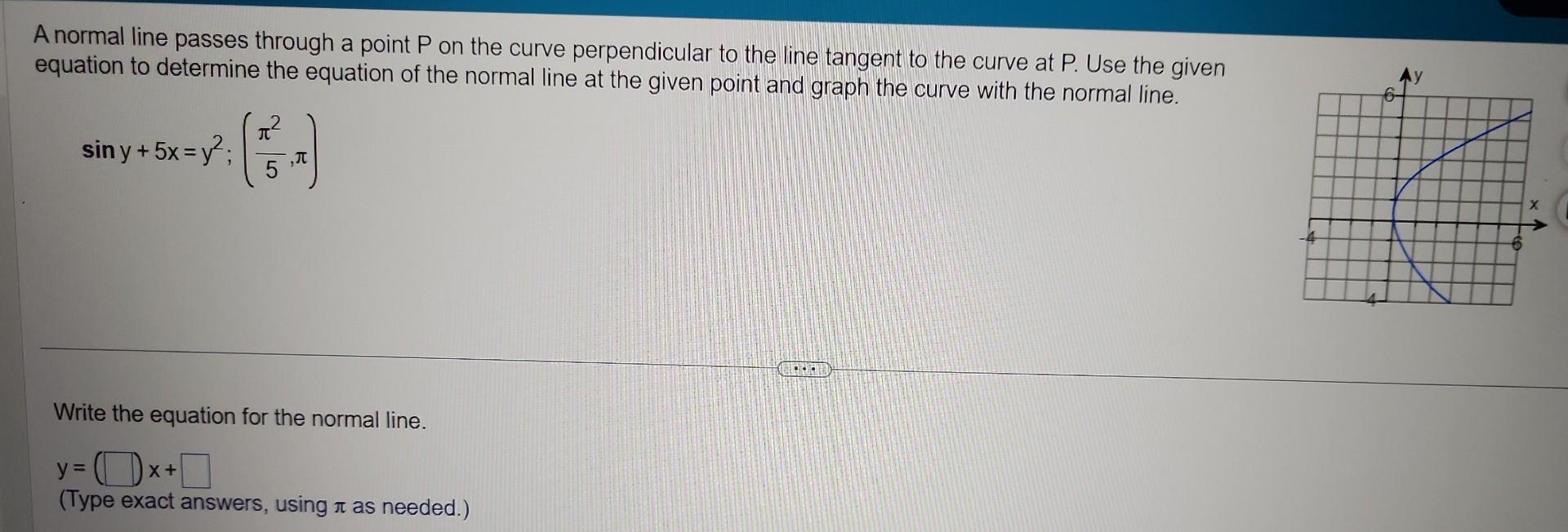 Solved A normal line passes through a point P on the curve | Chegg.com