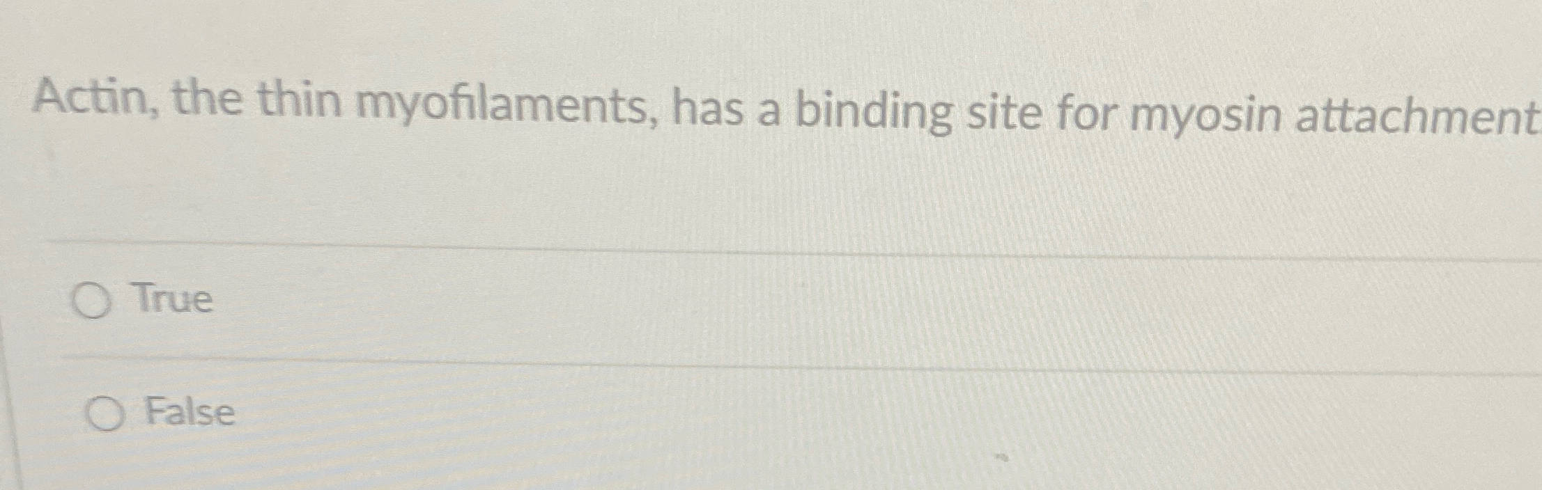 Solved Actin, the thin myofilaments, has a binding site for | Chegg.com