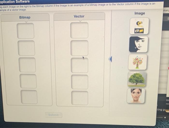 pplication Software ag each Image on the right to the | Chegg.com