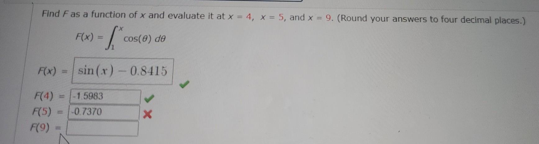 Solved Find Fas a function of x and evaluate it at x = 4, x | Chegg.com