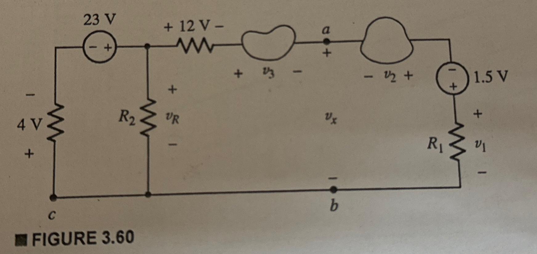 Solved in the circuit of figure 3.60 ﻿a voltmeter is used to | Chegg.com