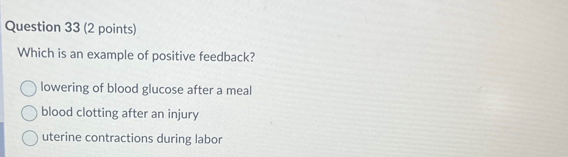 Solved Question 33 ( 2 ﻿points)Which is an example of | Chegg.com