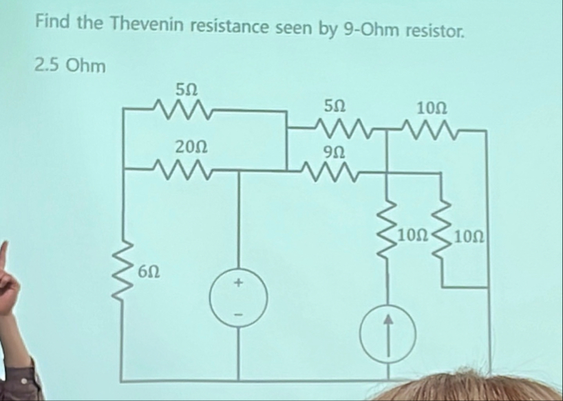 Solved Find the Thevenin resistance seen by 9 -Ohm | Chegg.com
