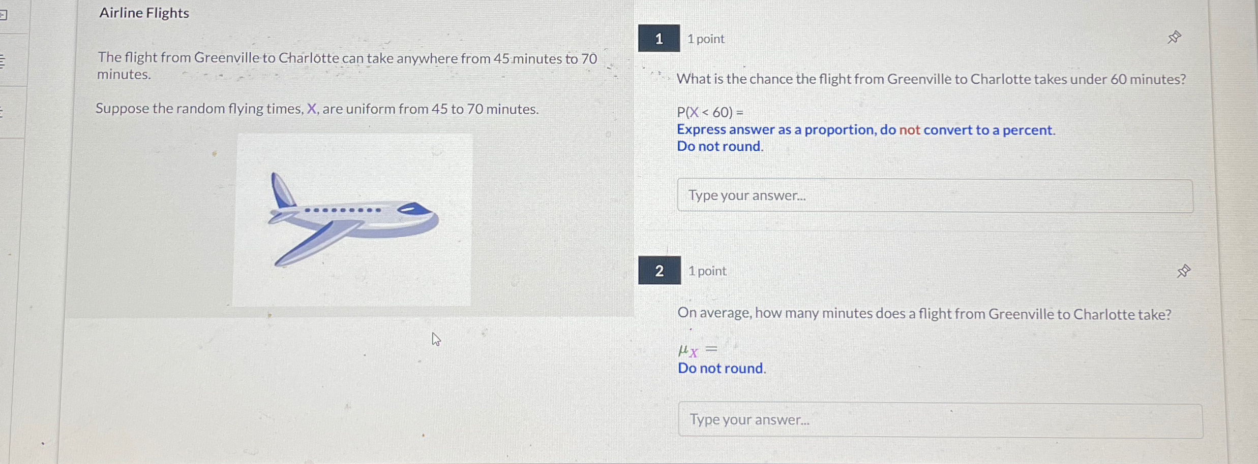 Solved Airline FlightsThe flight from Greenville to | Chegg.com