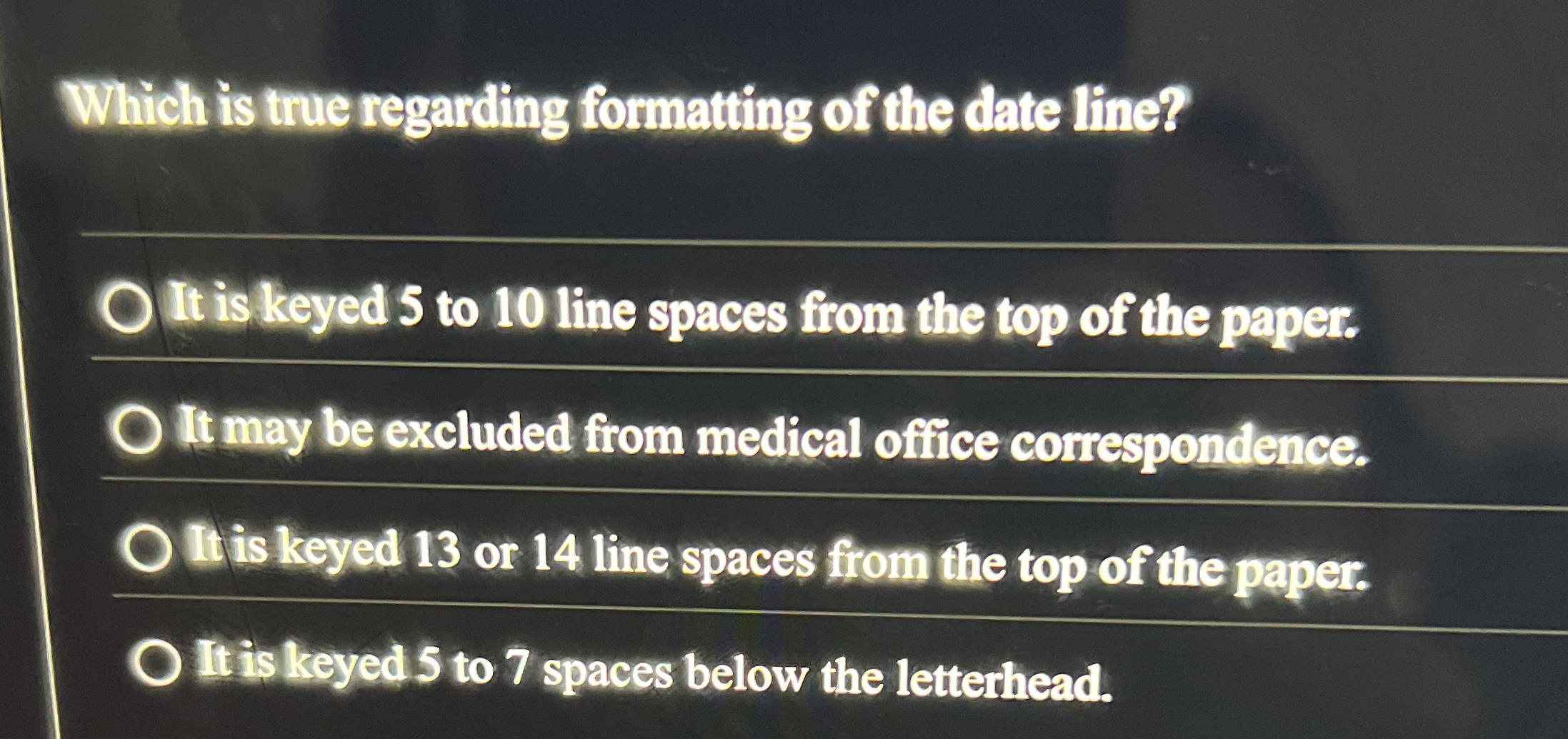 Solved Which is true regarding formatting of the date | Chegg.com