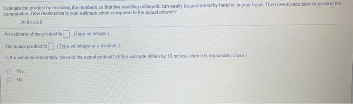Solved Estimate the product by rounding the numbers so that | Chegg.com