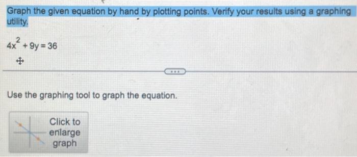 Solved Q: Graph the given equation by hand by plotting | Chegg.com