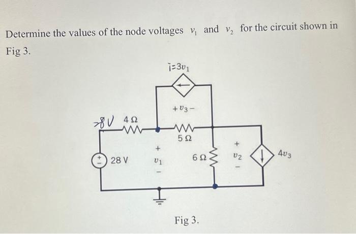 Solved Determine the values of the node voltages v1 and v2 | Chegg.com