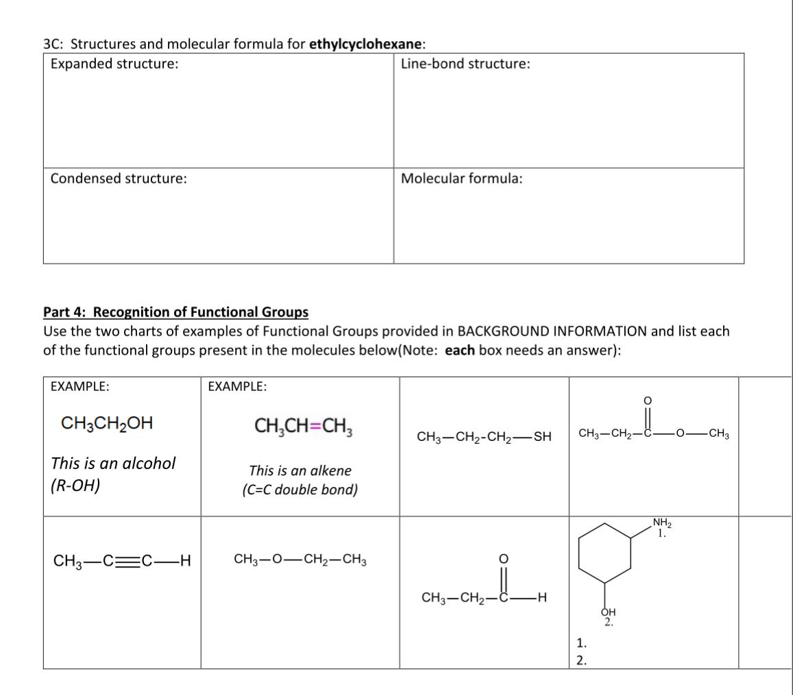 Solved 3C: Structures and molecular formula for | Chegg.com