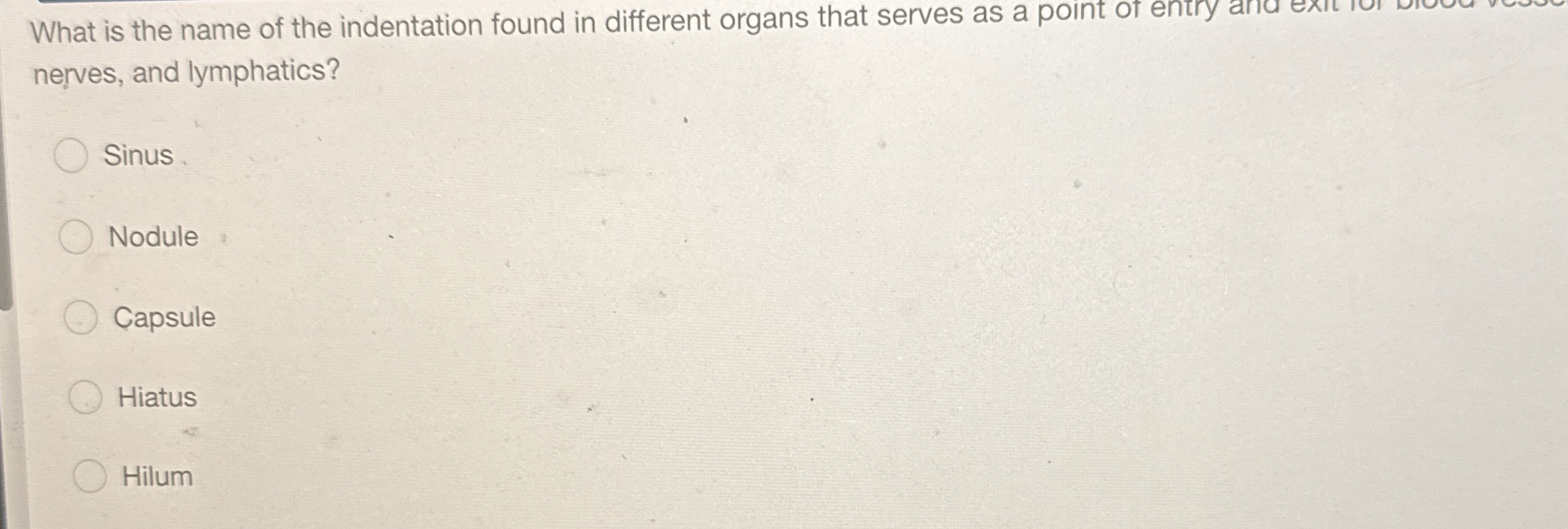 Solved What is the name of the indentation found in | Chegg.com