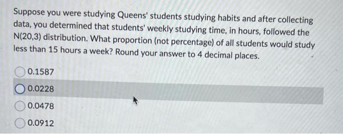 Solved Suppose you were studying Queens' students studying | Chegg.com