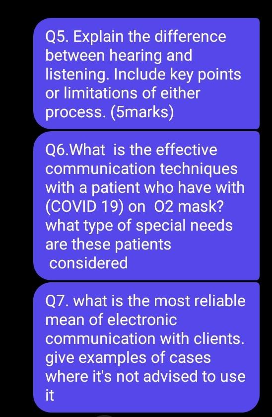 Solved Q5. Explain the difference between hearing and | Chegg.com