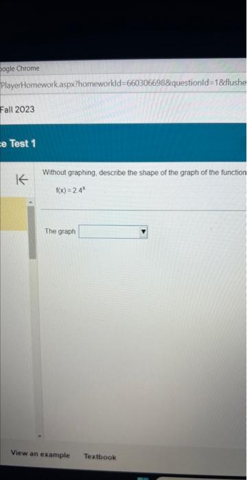 Solved Without graphing, describe the shape of the graph of | Chegg.com