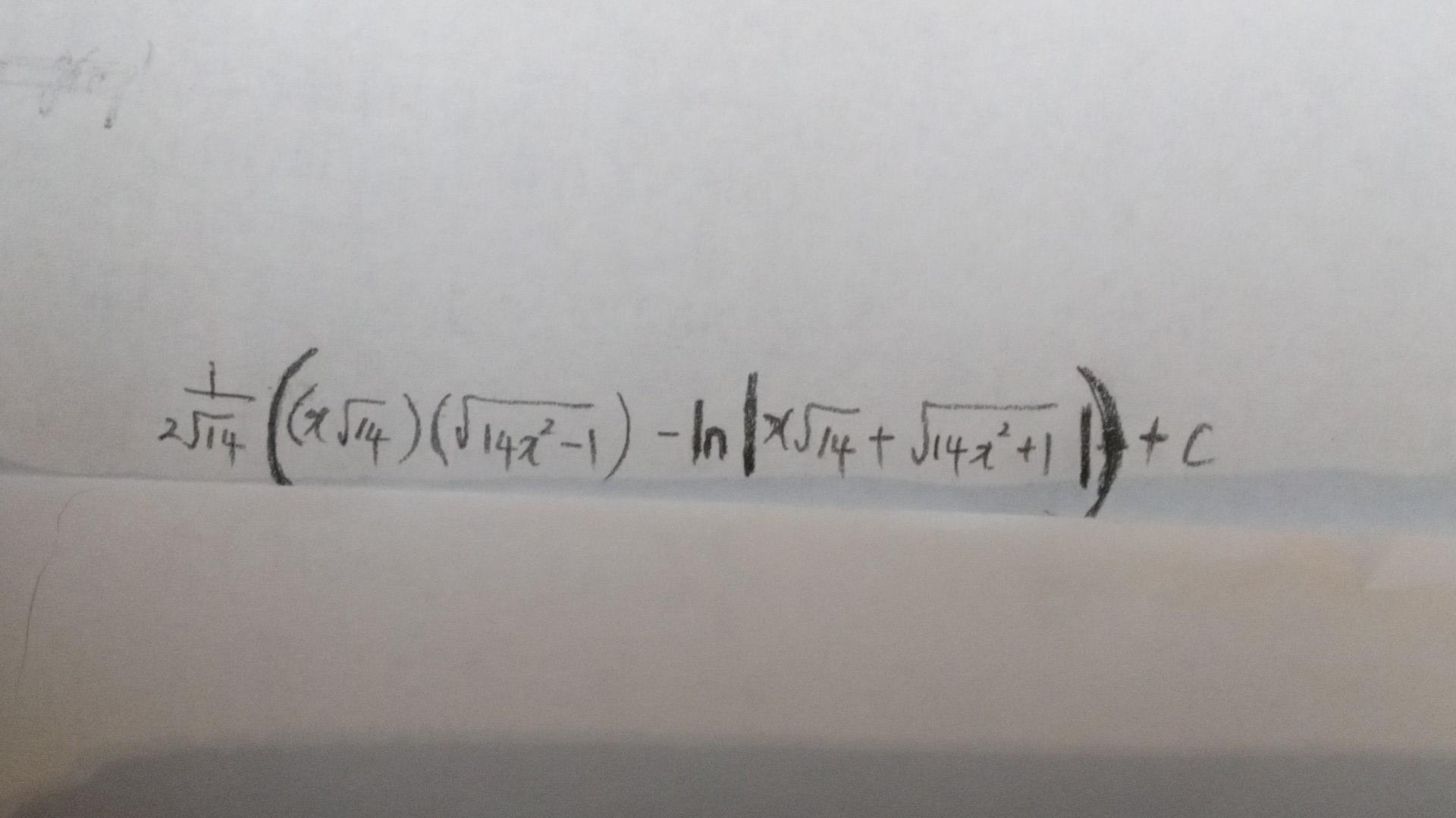Solved 2141((x14)(14x2−1)−ln∣∣x14+14x2+1∣∣)+C | Chegg.com