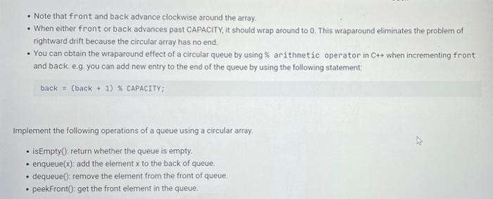 Solved A naive array-based implementation of a queue causes | Chegg.com