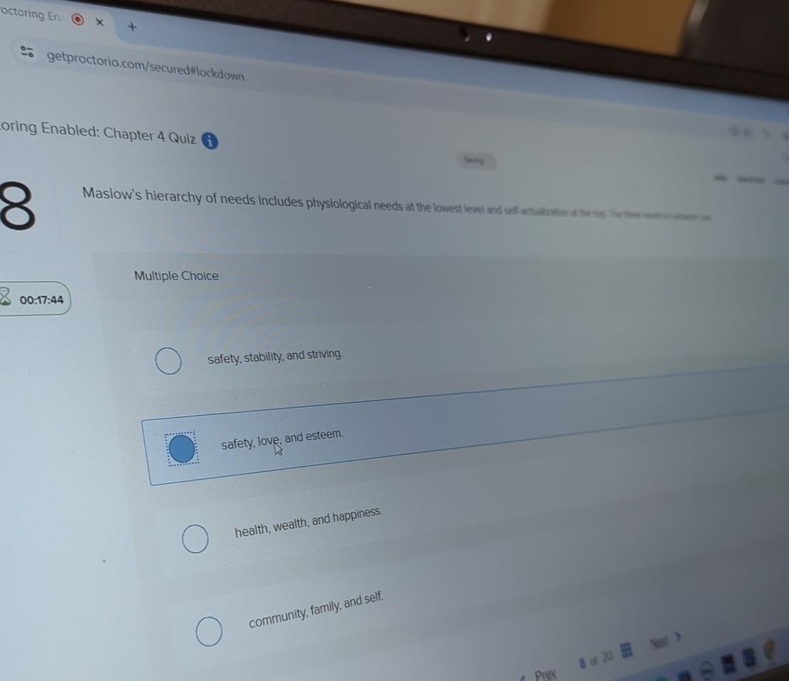 getproctorio.com/secured Hlockdownoring Enabled: | Chegg.com