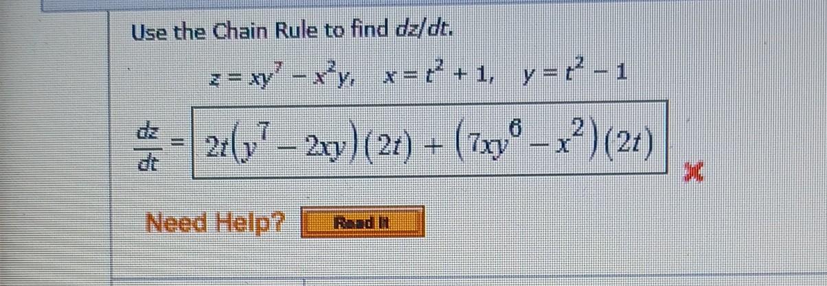 Solved Use the Chain Rule to find dz/dt. | Chegg.com