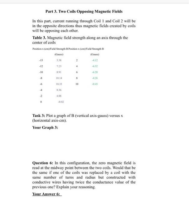 Solved Part 3. Two Coils Opposing Magnetic Fields In this | Chegg.com