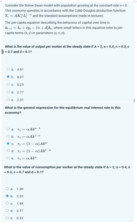 Solved Consider the Solow-Swan model with population growing | Chegg.com