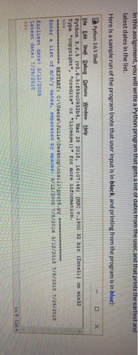 Solved In this assignment, you will write a Python program | Chegg.com
