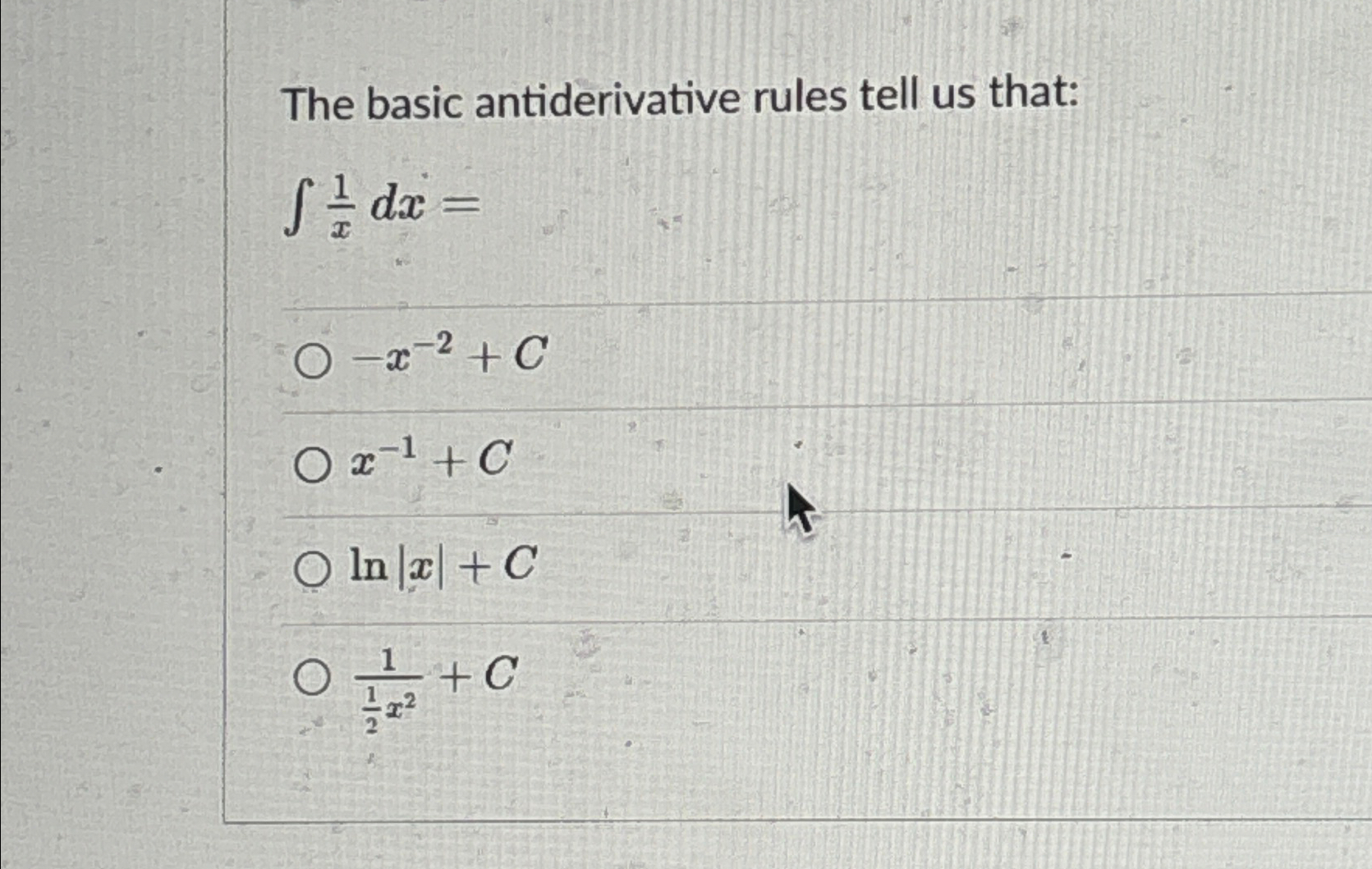 Solved The basic antiderivative rules tell us | Chegg.com
