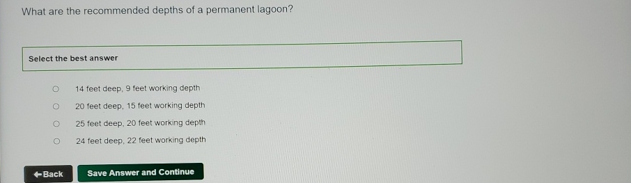 What are the recommended depths of a permanent | Chegg.com