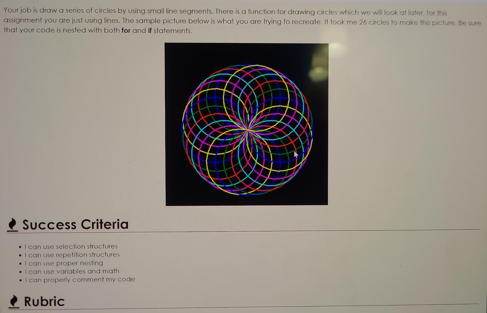 Solved draw a series of circles by using small line | Chegg.com