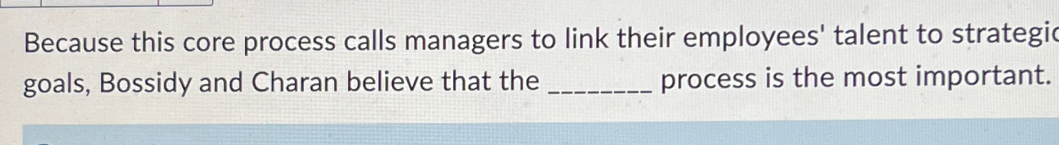 Solved Because this core process calls managers to link | Chegg.com