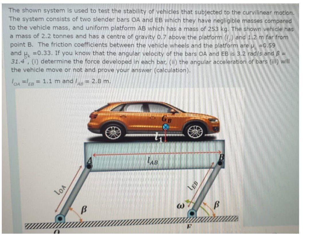 [Solved]: The shown system is used to test the stability of
