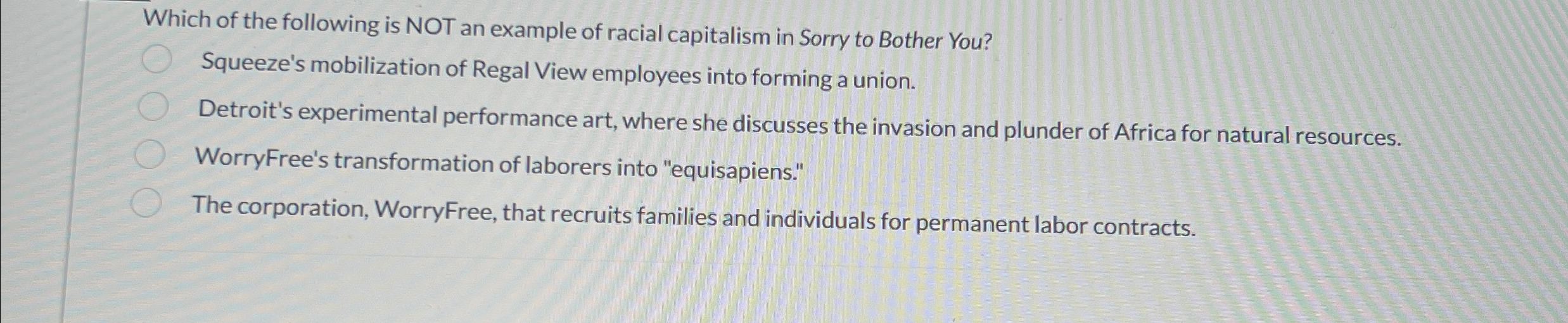 Solved Which of the following is NOT an example of racial | Chegg.com