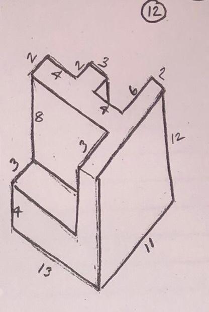 Solved Please draw this object in the standard 3 view | Chegg.com
