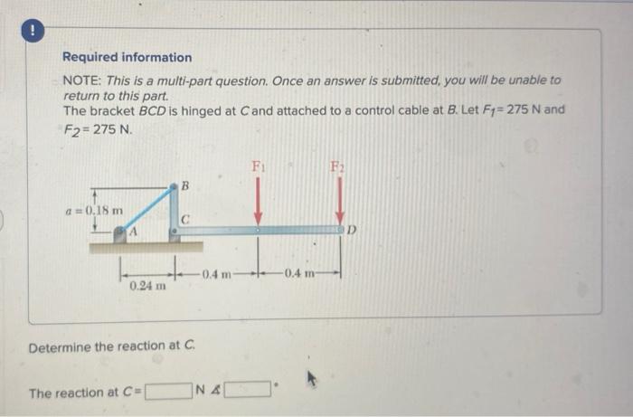Solved Required information NOTE: This is a multi-part | Chegg.com
