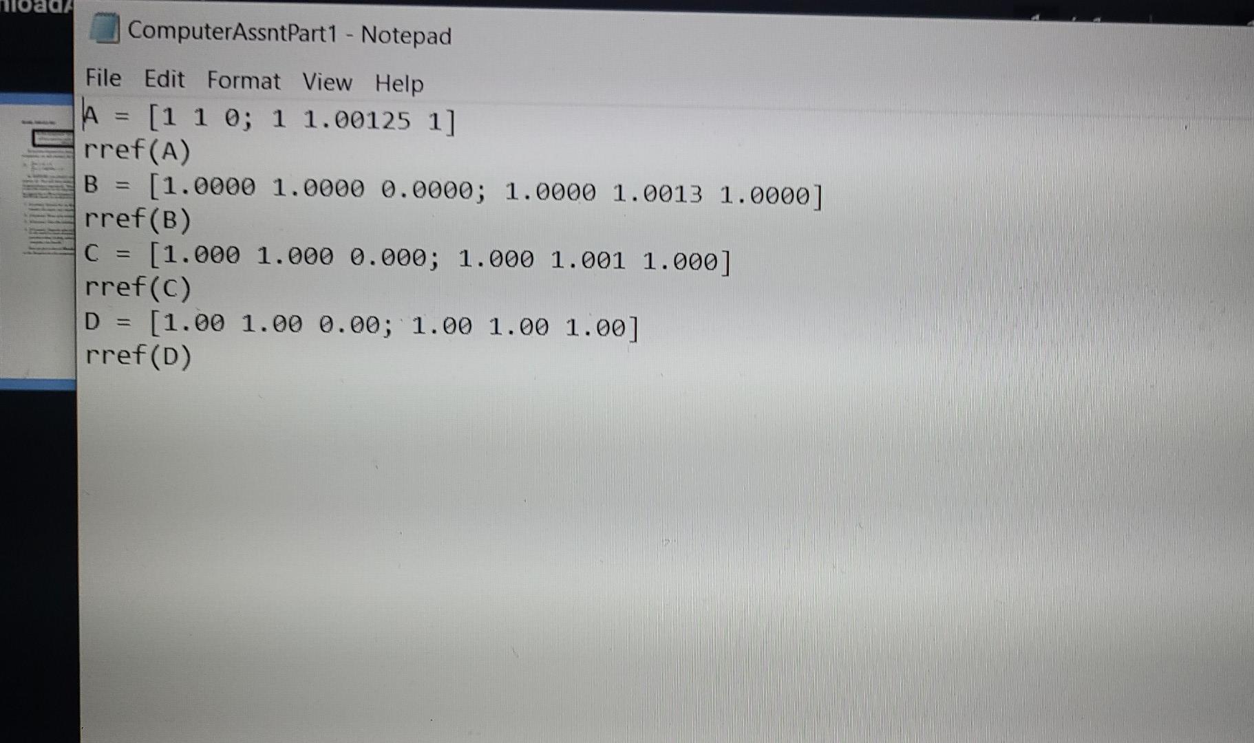 Solved ComputerAssntPart1 - Notepad File Edit Format View | Chegg.com