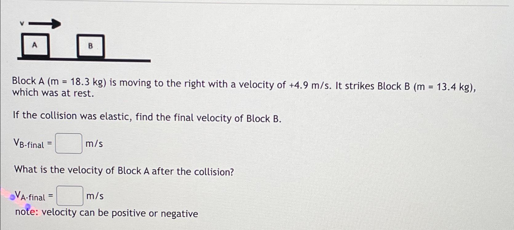 Solved Block )=(18.3kg ﻿is moving to the right with a | Chegg.com