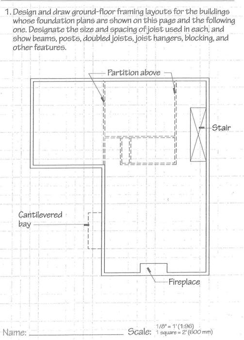 1. Design and draw ground-floor framing layouts for | Chegg.com