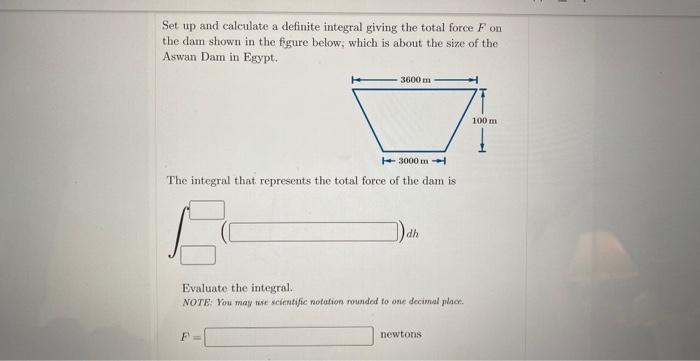 Solved Set up and calculate a definite integral giving the | Chegg.com