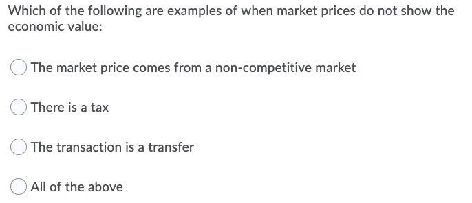 Solved Which of the following are examples of when market | Chegg.com