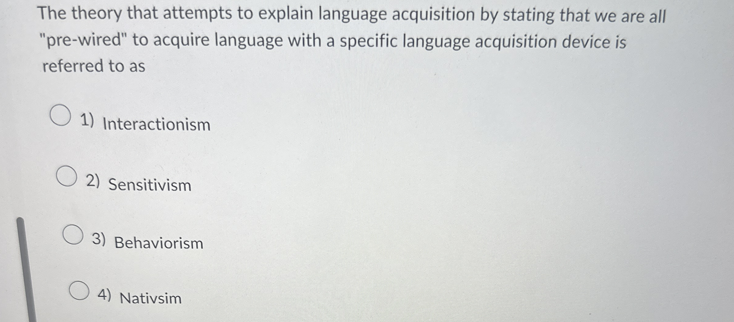 Solved The theory that attempts to explain language | Chegg.com