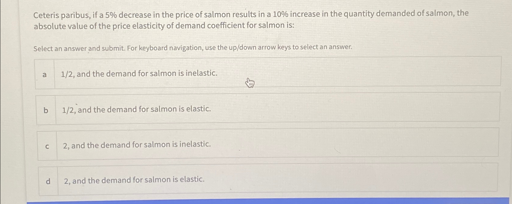 Solved Ceteris paribus, if a 5% ﻿decrease in the price of | Chegg.com