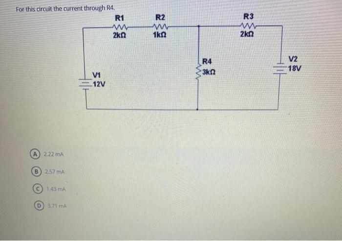 Solved For this circuit the | Chegg.com