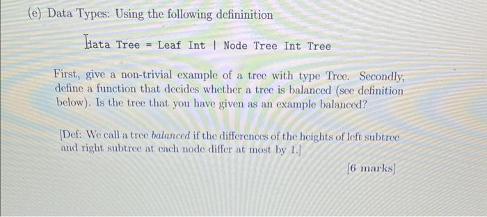 Solved e) Data Types: Using the following defininition Idata | Chegg.com Solved e) Data Types: Using the following defininition Idata | Chegg.com